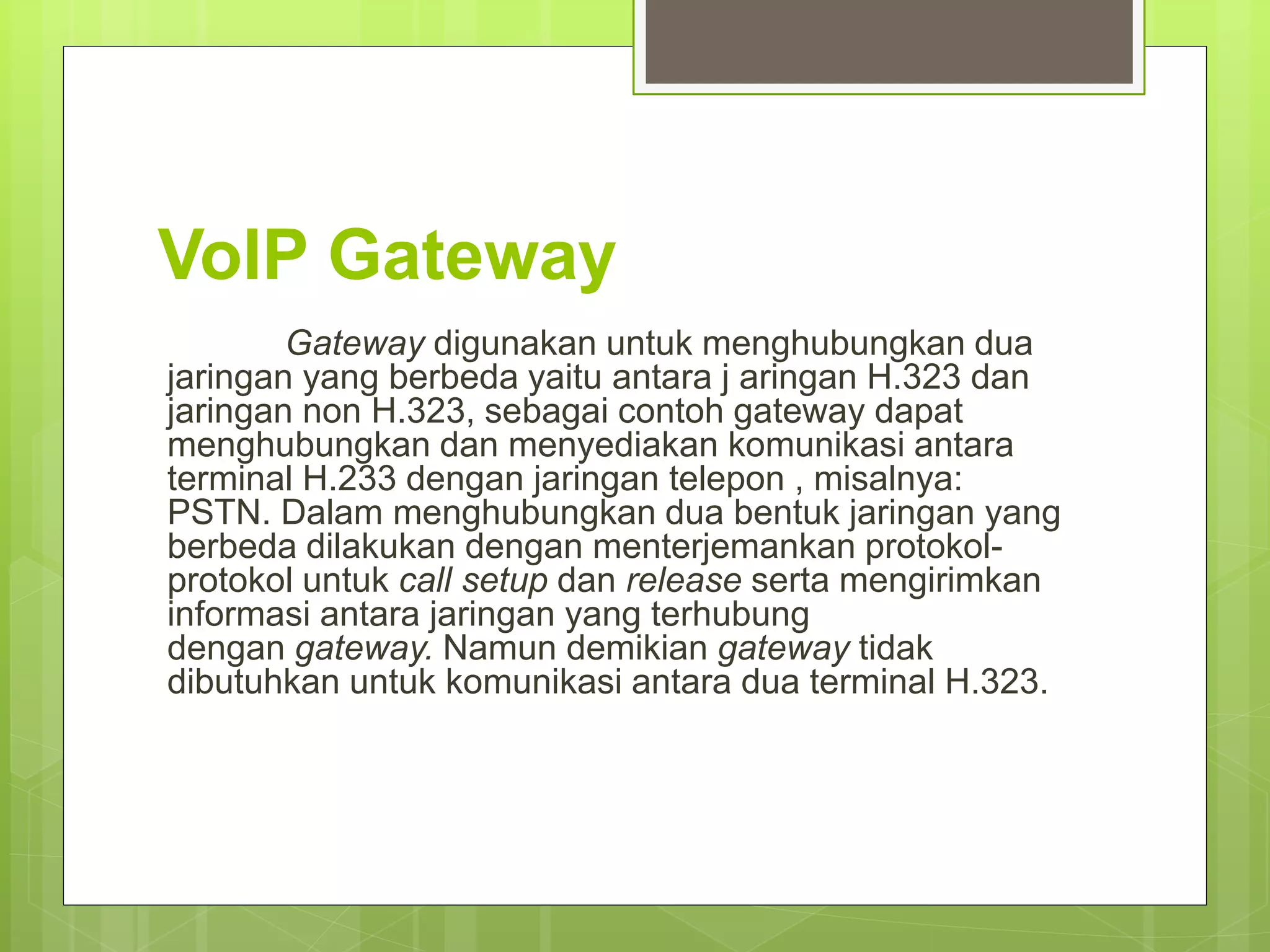 VoIP (Voice Over Internet Protocol) | PPTX