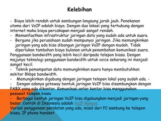 VoIP - Pengertian dan Kegunaan | PPTX