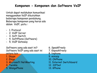 VoIP - Pengertian dan Kegunaan | PPTX