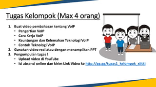 Teknologi Layanan Jaringan - VoIP | PPTX