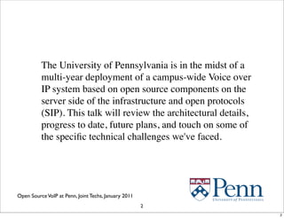 Open Source VoIP at Penn | PDF