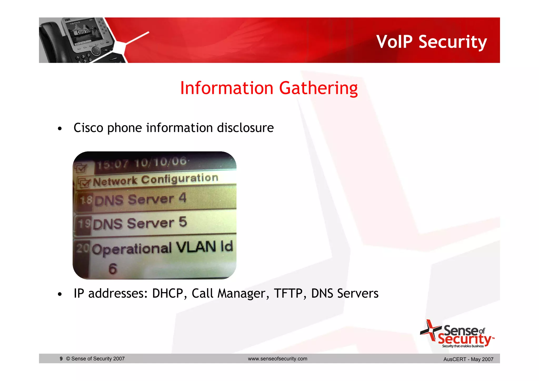 Voip Attacks And Countermeasures In The Corporate World Ppt
