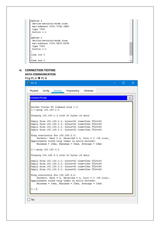 VoIP and data communication using cisco packet tracer | PDF