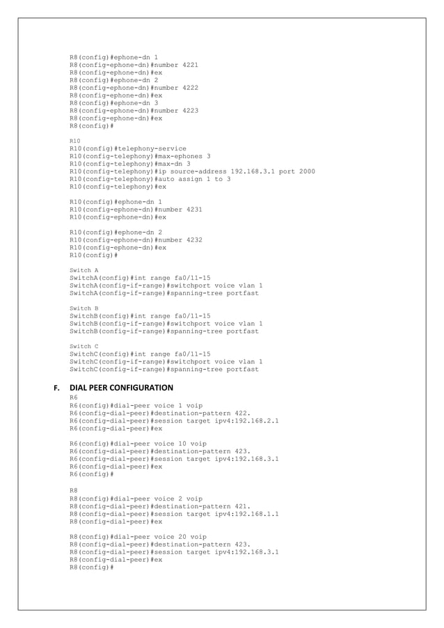 VoIP and data communication using cisco packet tracer | PDF