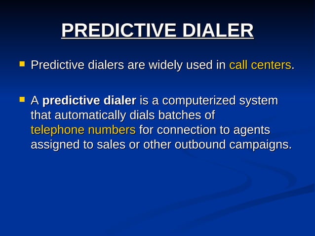 Vo Ip Based Predictive Dialer | PPT