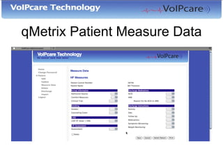 VoIPcare qMetrix for Healthcare | PPT