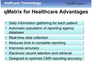 VoIPcare qMetrix for Healthcare | PPT
