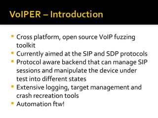 VoIPER: Smashing the VoIP stack while you sleep | PPT