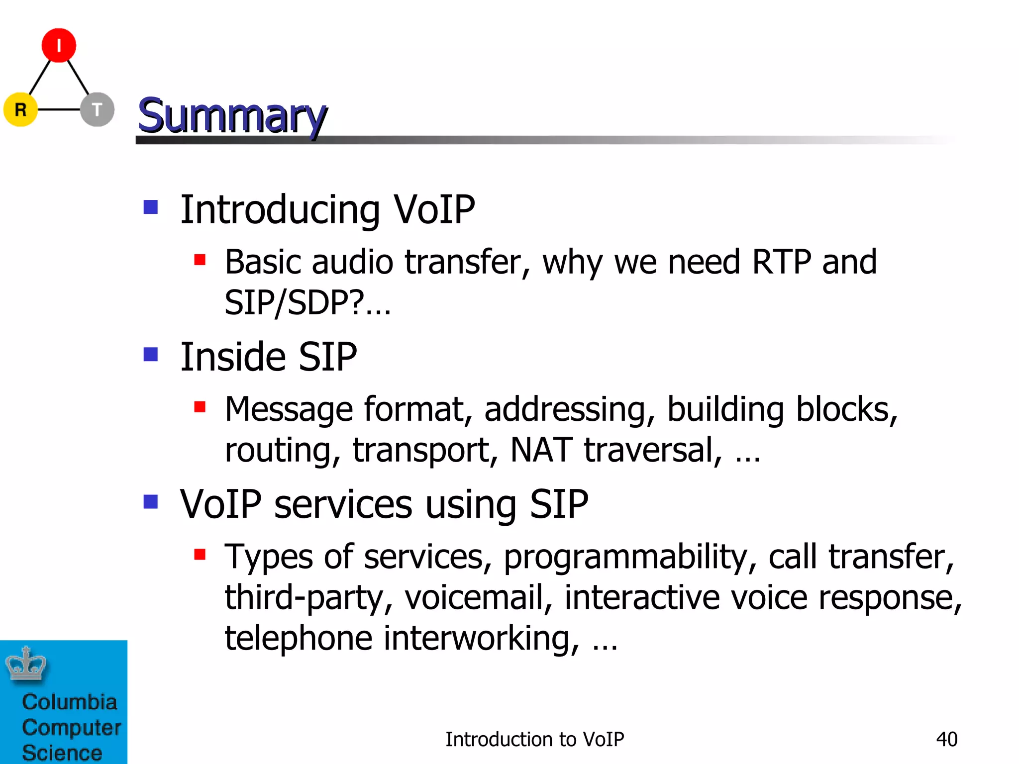 Introduction to VoIP using SIP | PPT
