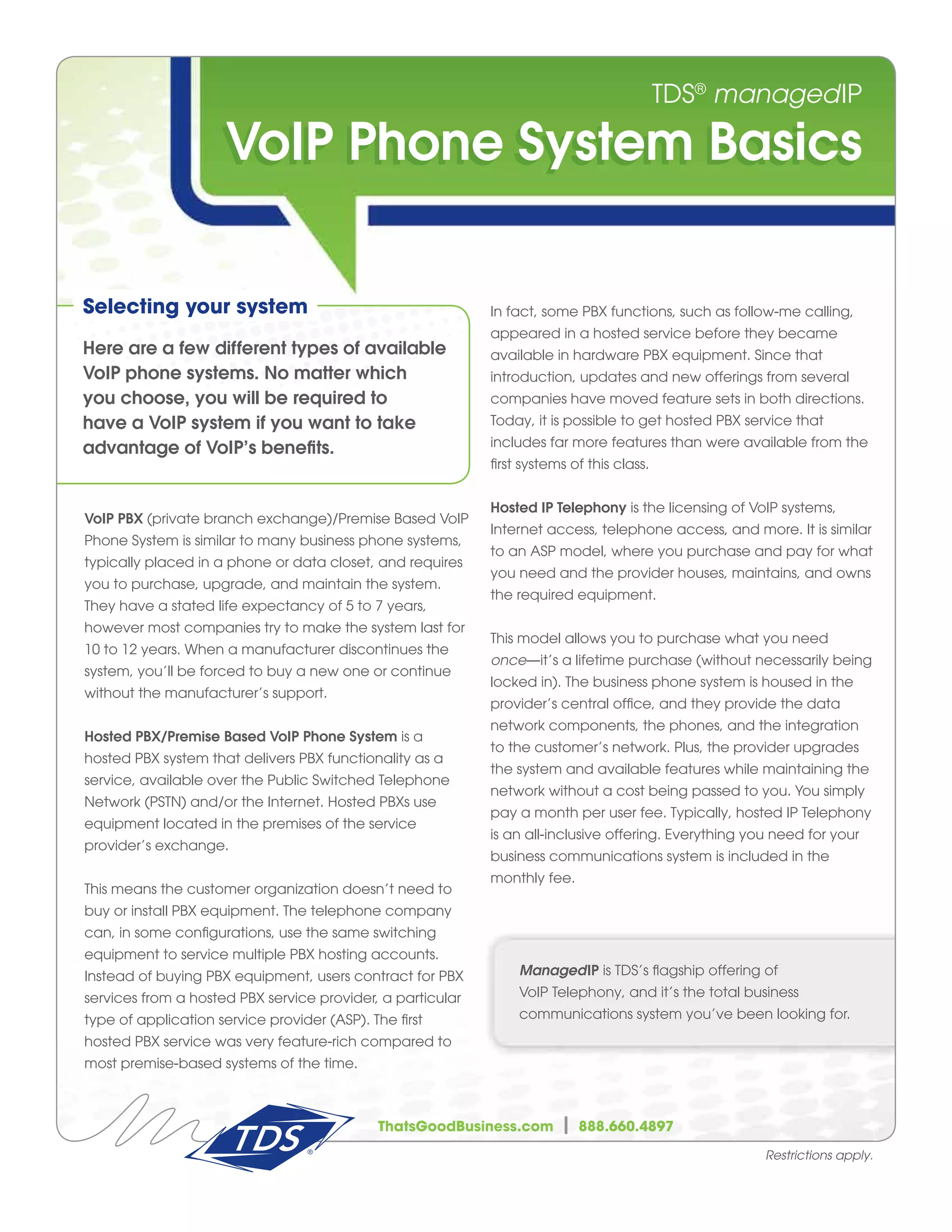 Voip Phone Systems Basics | PDF