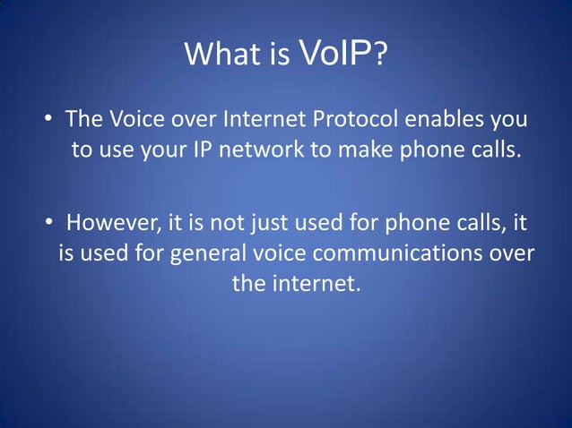 Voip powerpoint | PPTX | Computer Networking | Computing