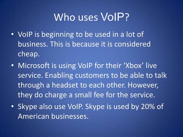 Voip powerpoint | PPTX | Computer Networking | Computing
