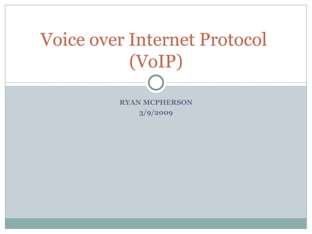 VoIP Presentation | PPT | Web Conferencing | Computer Software and Applications