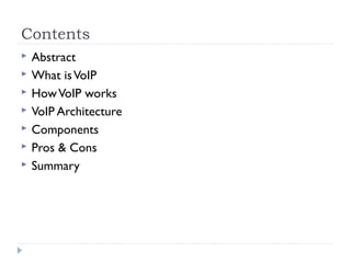 Voice Over IP (VoIP) | PPT
