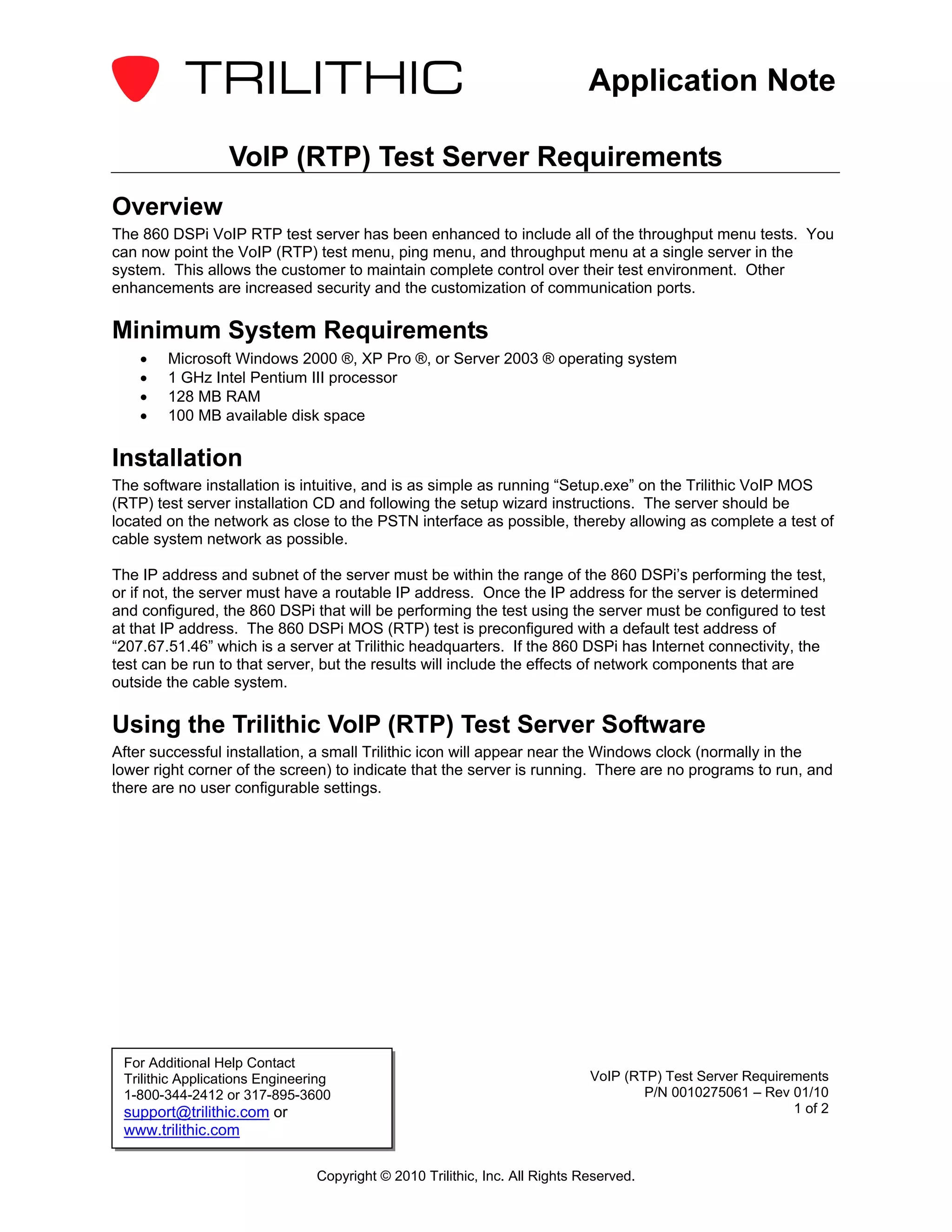 Voip (rtp) server requirements | PDF | Computer Networking | Computing