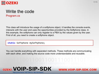 #1 How to develop a VoIP softphone in C# by using Ozeki VoIP SIP SDK ...