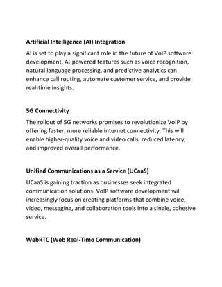 Innovative VoIP Solutions: A Guide to Software Development | PDF