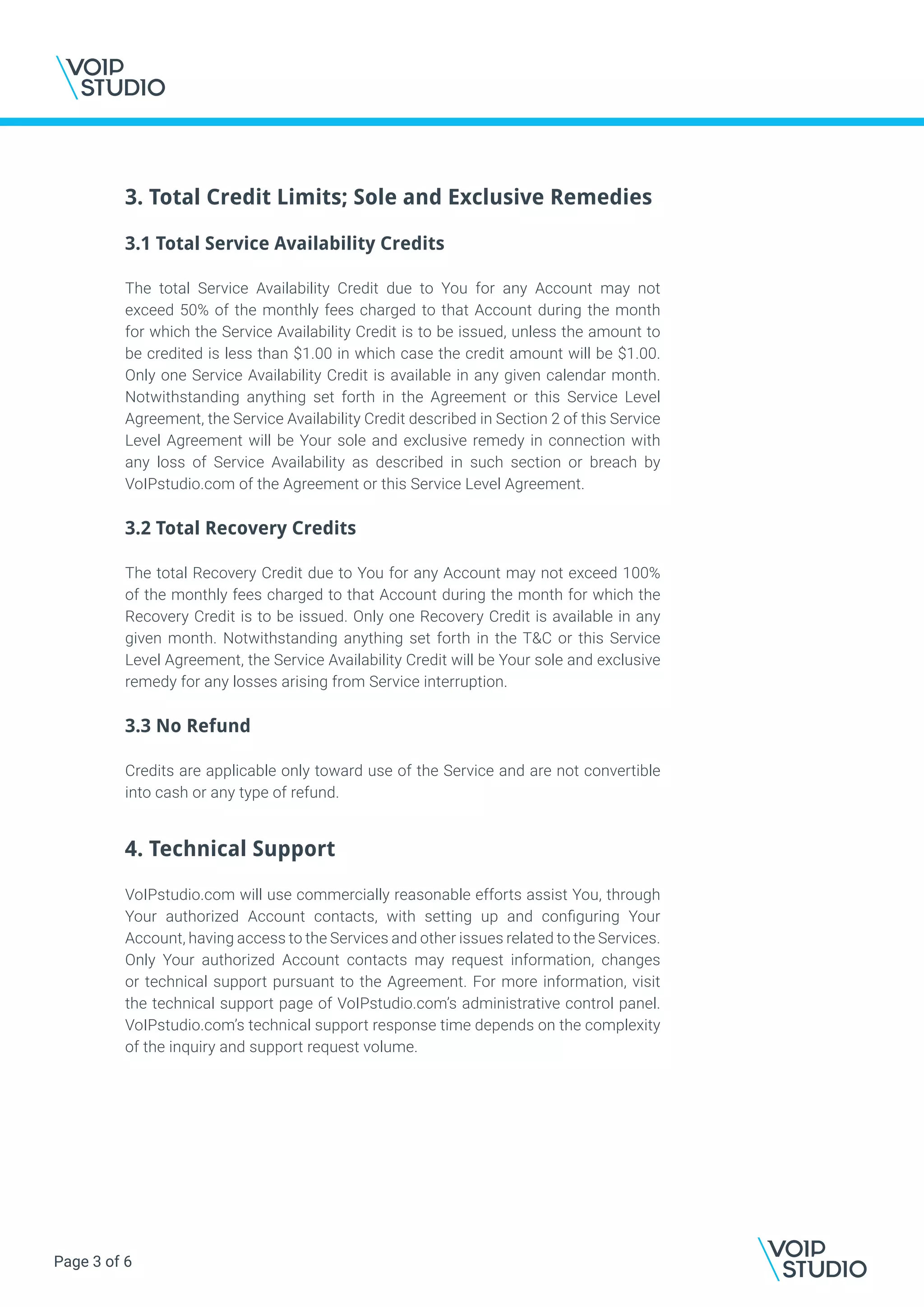 Datasheet: Service Level Agreement | PDF
