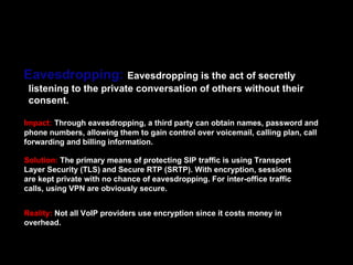 VoIP Threat and Security - I | PPT