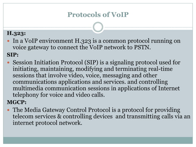 VoIP (Voice over Internet Protocol) | PPTX