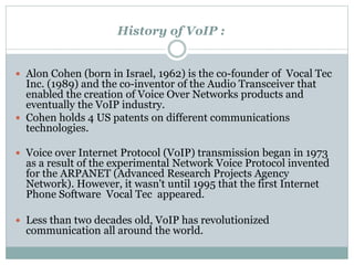 VoIP (Voice over Internet Protocol) | PPTX