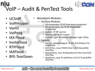 VoIP – vulnerabilities and attacks | PPT