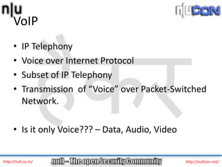 VoIP – vulnerabilities and attacks | PPT