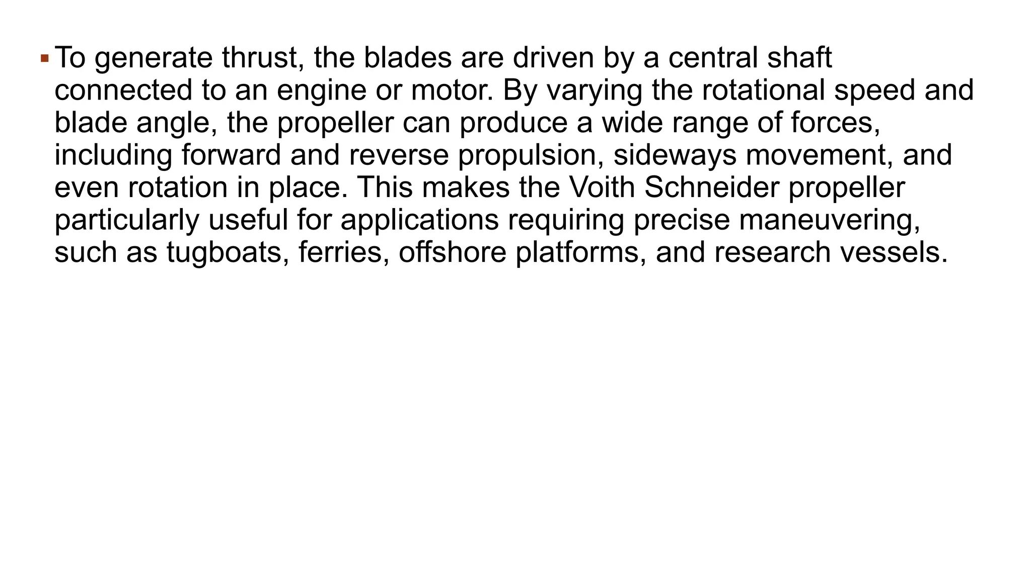 VOITH SCHNEIDER PROPELLER propeller propeller | PPTX