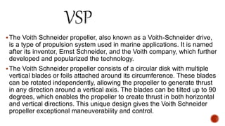 VOITH SCHNEIDER PROPELLER propeller propeller | PPTX