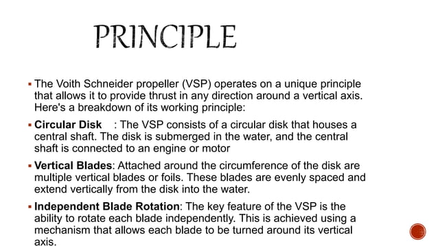 VOITH SCHNEIDER PROPELLER propeller propeller | PPTX