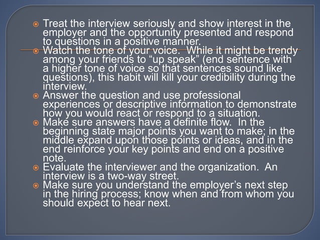 Interview tips | PPT