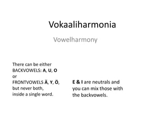 Vokaalit | PPTX