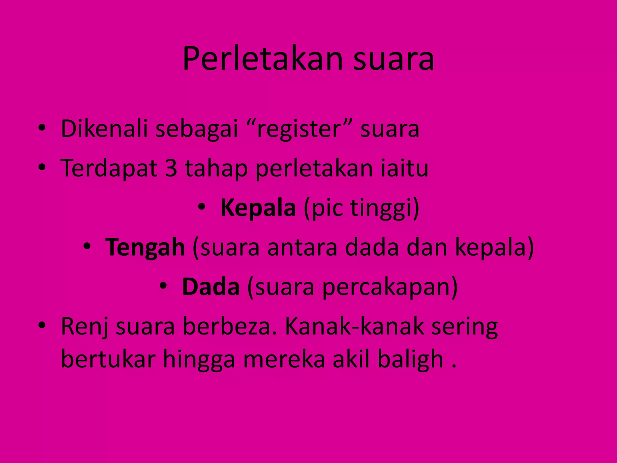 Teknik Vokal dalam KSSR tahun 1 | PPTX