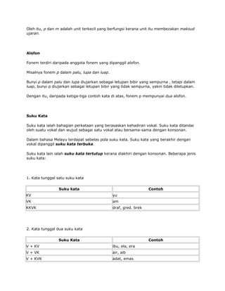 Vokal dan konsonan | DOC