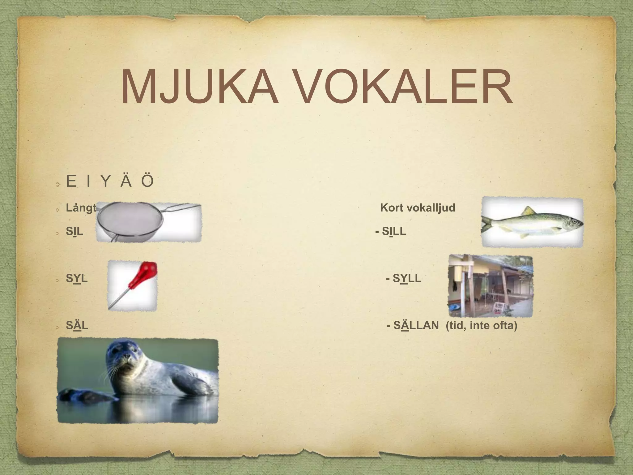 Vokaler korta och långa kopia | PPTX