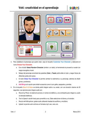 Voki: creatividad en el aprendizaje | PDF