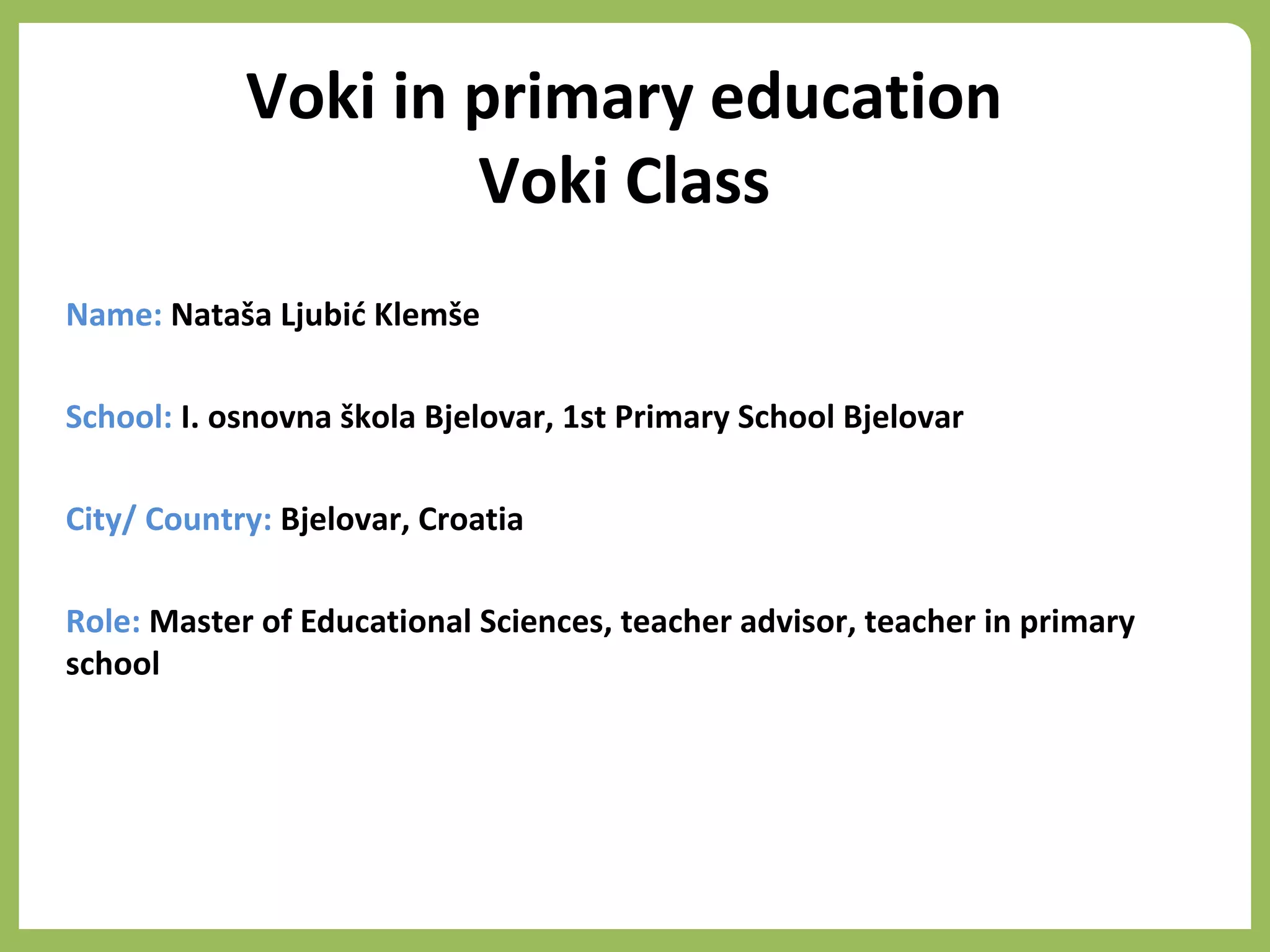 Voki class | PPT