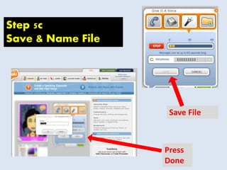 Voki recording Instructions