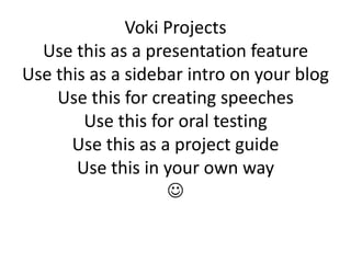 Voki screen by_screen_directions | PPT