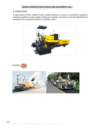Vol 1. Major Construction Equipment . Pictorial | PDF
