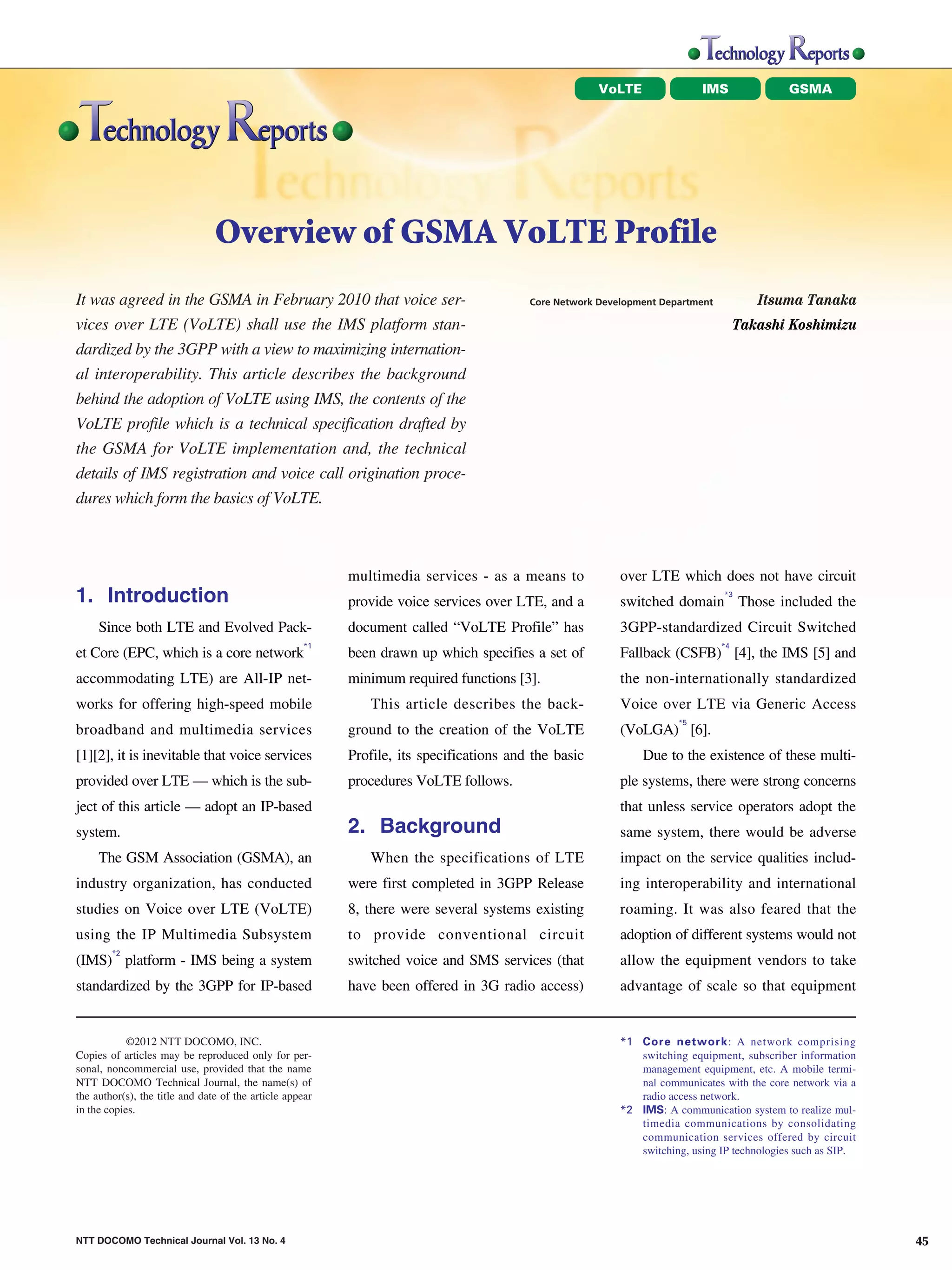 Volte-GSMA | PDF