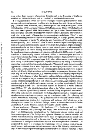 Emotion work and job stressors and their effects on burnout. | PDF