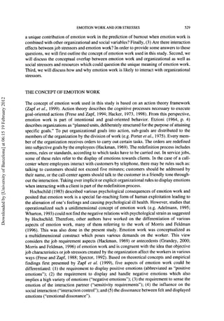 Emotion work and job stressors and their effects on burnout. | PDF