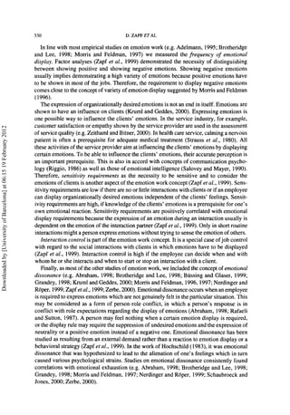 Emotion work and job stressors and their effects on burnout. | PDF