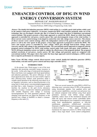 ENHANCED CONTROL OF DFIG IN WIND ENERGY CONVERSION SYSTEM | PDF