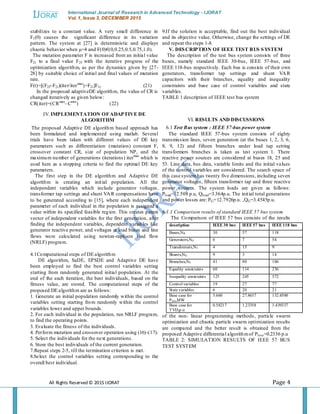 An Adaptive Differential Evolution Algorithm for Reactive Power Dispatch | PDF
