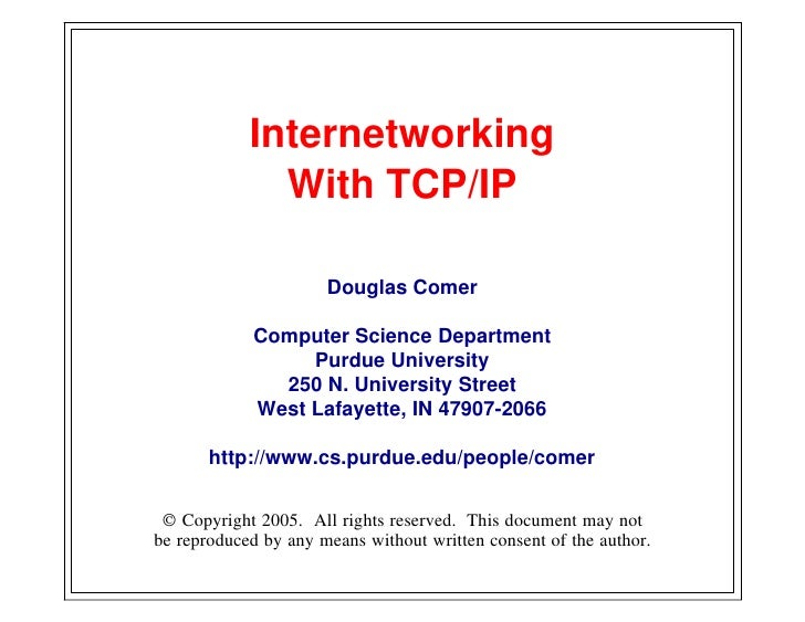 Internetworking With Tcpip
