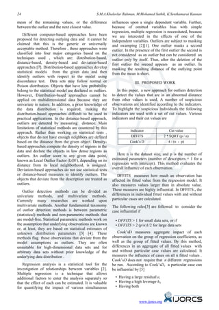 Multiple Linear Regression Models in Outlier Detection | PDF