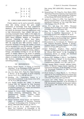 Privacy Preserving MFI Based Similarity Measure For Hierarchical Document Clustering | PDF