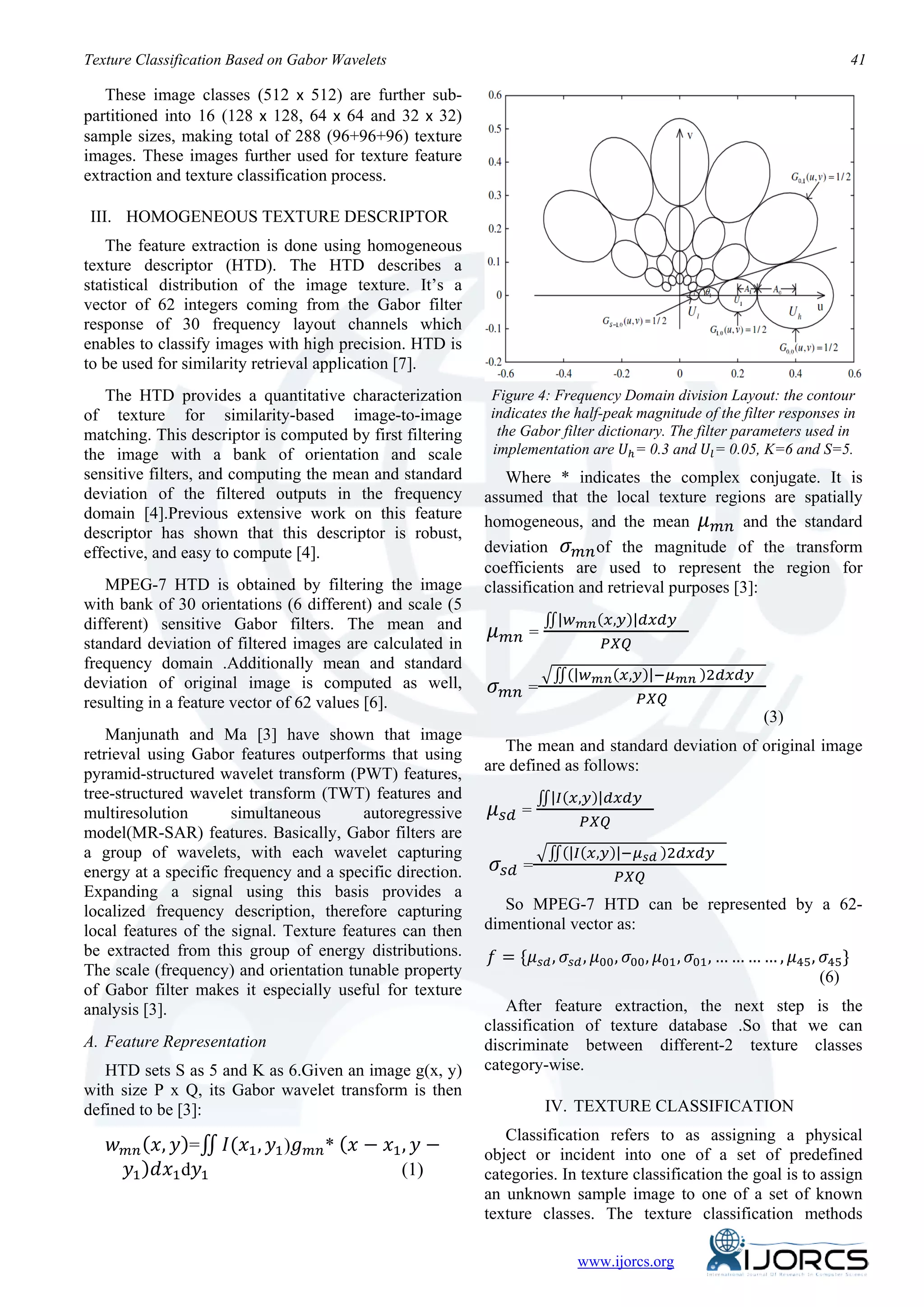 Texture Classification based on Gabor Wavelet | PDF